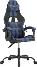 Herní židle černá a modrá umělá kůže 3143818