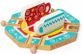 Bigjigs Rail Točna s motivem čajových lístků / od 3 let