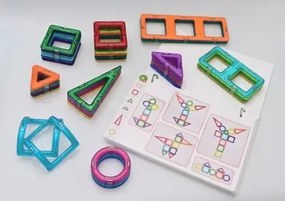 MAGFORMERS Geometrie 1: Obrázky a stavby - box 45 dílků