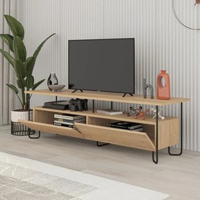 TV stolek v dekoru dubu v přírodní barvě 150x45 cm Dilly – Marckeric
