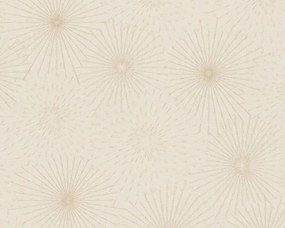 Vliesová tapeta retro krémová metalická 388183 / Tapety na zeď 38818-3 BOS - battle of style (0,53 x 10,05 m) A.S.Création