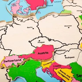 Bigjigs Toys Dřevěné puzzle mapa Evropy / 25 dílků / od 3 let
