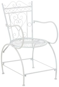 Kovová židle Sheela s područkami - Bílá