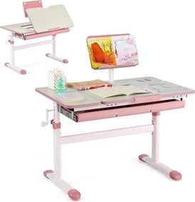 Costway Dětský stůl 51-73 cm výškově nastavitelný s naklápěcí deskou stolu