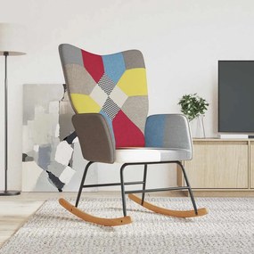 Houpací křeslo patchwork textil 328191