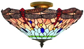 Searchlight | Searchlight 1289-16 - Tiffany přisazený lustr DRAGONFLY 3xE14/40W/230V | SR0256