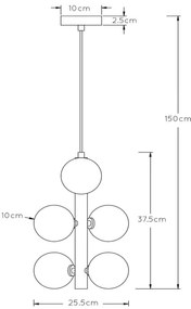 Lucide 45474/06/02 - Lustr na lanku TYCHO 6xG9/28W/230V