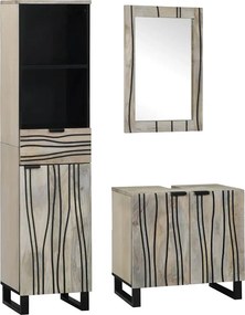 Sada koupelnového nábytku 3 ks Bílá 38 x 33 x 160 cm 3310049