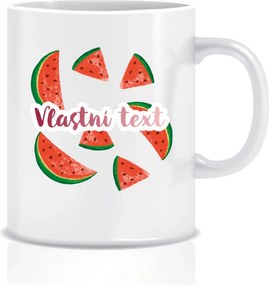 Personalizovaný klasický bílý keramický hrníček 300 ml s letním ovocem
