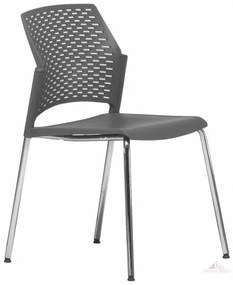 RIM Jednací židle REWIND RW 2101 plastová s područkami Barva podnože chromová podnož Barva plastu RIM černý plast