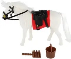 TEDDIES Kůň se sedlem a doplňky / Figurka / Fliška / 16 cm / 2 barvy /