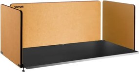 Desk Divider 152,4 cm Desk Privacy Panel, 3 Panel Privacy Akustický panel – Žlutá