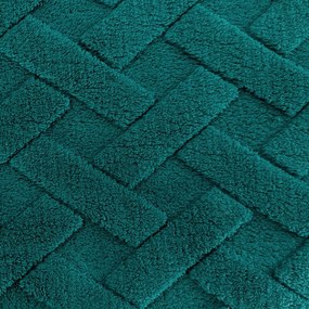 Eurofirany Přehoz na postel 70x160 Caro tmavě zelené křeslo z mikrovlákna D91