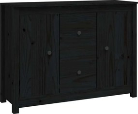 vidaXL Příborník 100 x 35 x 74 cm masivní borové dřevo [814568] Barva: Černá