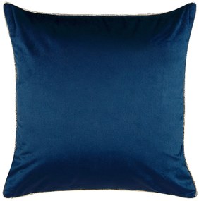 Sada 2 sametových polštářů 45 x 45 cm modré CROCUS Beliani