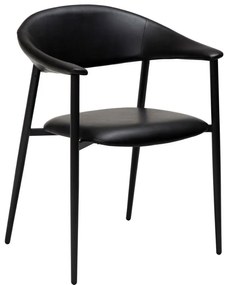 OnaDnes -20% ​​​​​Dan-Form Černá koženková jídelní židle DAN-FORM Rover