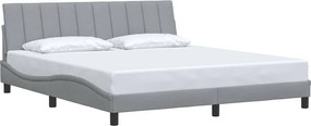 Rám postele bez matrace Hanko světle šedý 180 x 200 cm textil 3310405