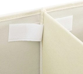Úložný box textil 50 x 30 x 25 cm krémový 332916
