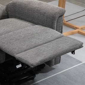 HOMCOM elektrické křeslo stojící, nosnost do 170 kg, TV křeslo, polohovací křeslo, křeslo pro seniory, šedé 89x96x108cm