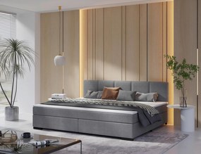 XXXLutz POSTEL BOXSPRING, 240/200 cm, světle šedá MID.YOU - Manželské postele - 002784001247