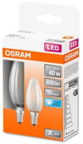 OSRAM Classic B LED žárovka E14 4W 4000K matná 2ks