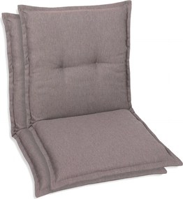 Go-De Textil Sada zahradních podsedáků Uni (nízká opěrka, 2 kusy, šedohnědá)