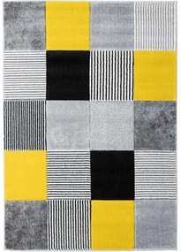 Ayyildiz Hali kusový koberec Alora A1039 160x230cm žlutá