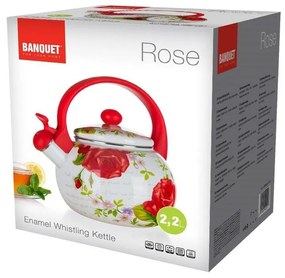 Banquet Čajník smalt Rose, 2,2 l