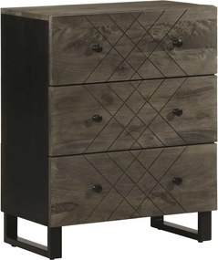 Příborníky 2 ks černé 60 x 33 x 75 cm masivní mangovník 3309998