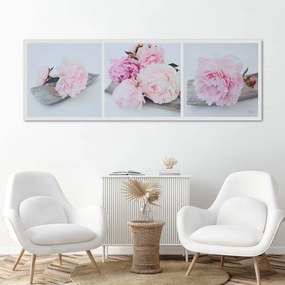 Gario Obraz na plátně Růžové květy pivoňky, obrázek Rozměry: 90 x 30 cm