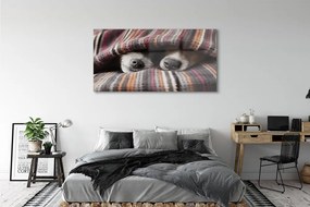 akrylový obraz spící psi 140x70 cm