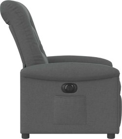 Elektrické polohovací křeslo tmavě šedé textil 3303235