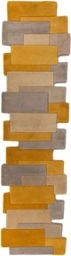 Behúň Abstract Collage Ochre/Natural, 60x230, žltá, chodba / predsieň, Flair Rugs