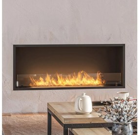 InFire - Vestavěný BIO krb 49,4x124,4 cm 6kW černá