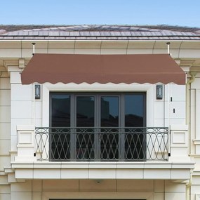 Costway Upínací markýza 300 cm široká Balkonová markýza bez vrtání odolná UV