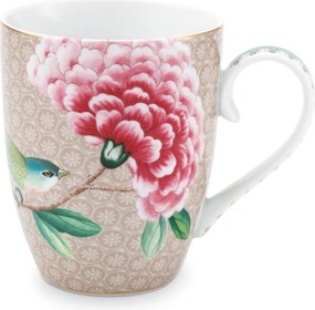 Pip Studio Blushing Birds sada 2 hrnků 350ml, khaki