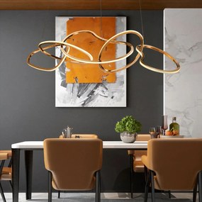 Toolight Toolight, LED stropní osvětlení 120cm, 60W, 3000K, LHJ050-CP T, zlatá, OSW-50024