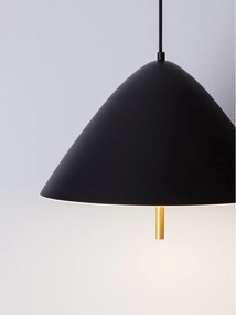 Matně černé kovové LED závěsné svítidlo s kovovým stínidlem ø 40 cm Oros – Nova Luce