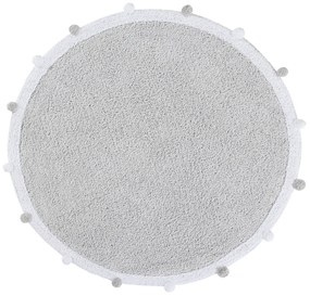Lorena Canals koberce Pro zvířata: Pratelný koberec Bubbly Light Grey kruh Rozměry koberců: 120x120 (průměr) kruh