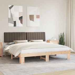 Rám postele s čalouněným čelem s čelo Taupe 200 x 200 cm 3398097