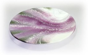 BDK-GLASS Autorská skleněná mísa SPRING Waves, prům. 40cm