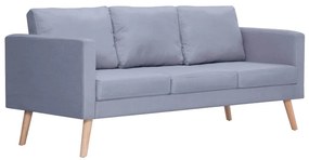 3místná pohovka textil světle šedá 242219
