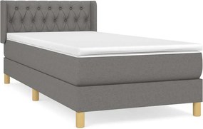 Box spring postel s matrací tmavě šedá 90x200 cm textil 3130482