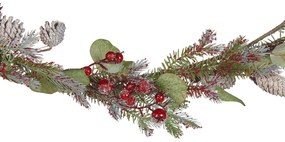 Vánoční girlanda 150 cm zelená/červená IRUN Beliani