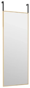 Zrcadlo na dveře zlaté 30 x 80 cm sklo a hliník - Default Title