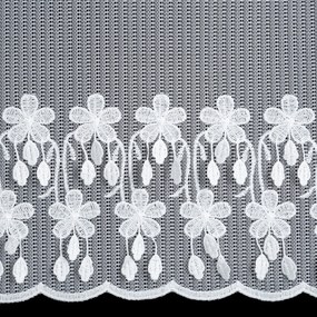 ZÁCLONA NA KROUŽCÍCH SADIE 300X150 CM BÍLÁ