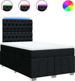Box spring postel s matrací černá 120x200 cm textil 3293944