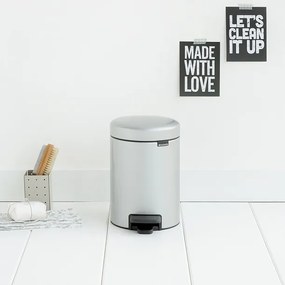 Brabantia Pedálový koš NewIcon 3L metalická šedá