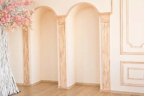 DIMEX | Samolepicí vliesová fototapeta na zeď Luxusní světlý interiér MA-5-1187 | 375 x 250 cm | bílá, béžová, růžová