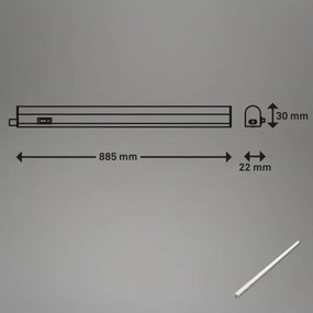 Brilo - LED Podlinkové svítidlo LED/10W/230V 4000K 87,3 cm